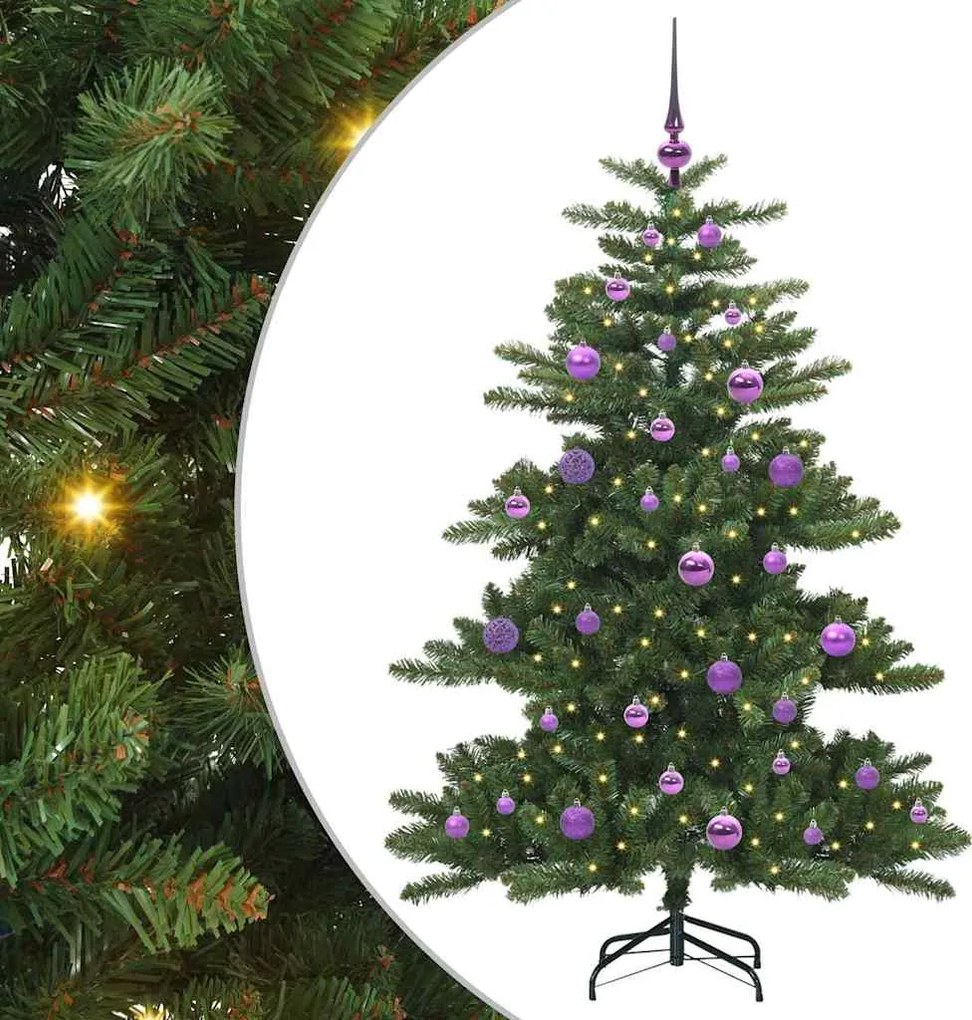 Umělý Skládací Vánoční Strom Zelená 150 cm PVC a ocel 3397659
