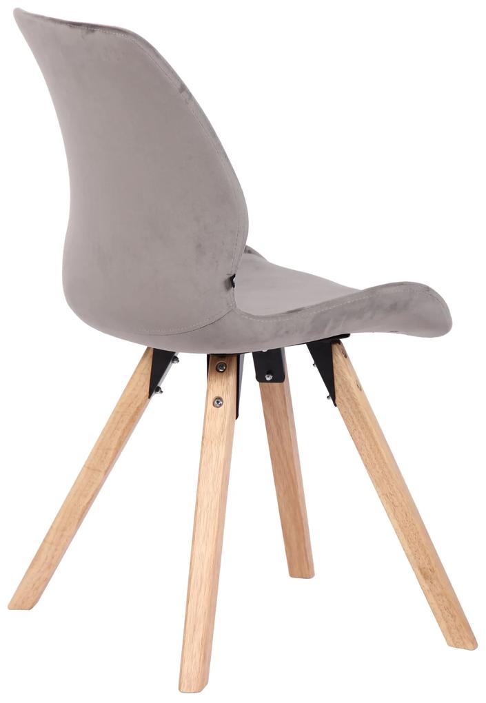 Jídelní židle Carnforth - 4 ks - samet | šedé