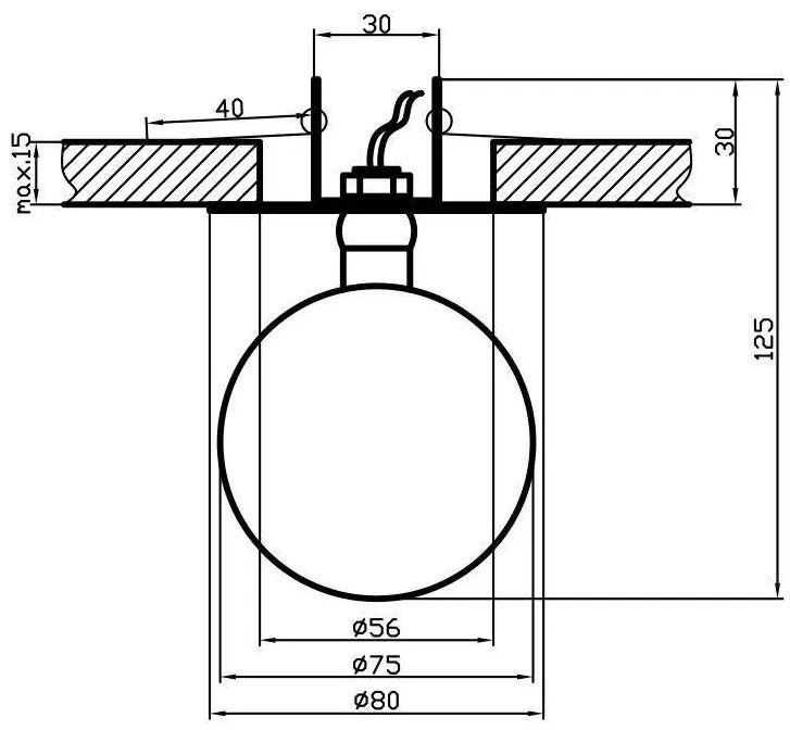 Bodové světlo SK-13 Candellux Bílá