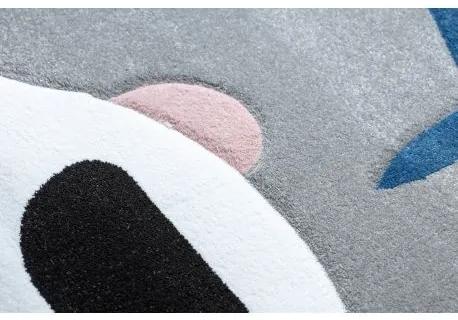koberec PETIT MEDVÍDEK PANDA, šedý velikost 160x220 cm | krásné koberce cz