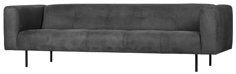 Čtyřmístná pohovka skin 250 cm tmavě šedá MUZZA