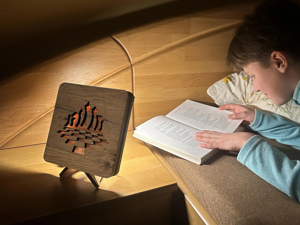 Li-Go "Hlava medvěda" lampa 19x19cm provedení povrchu: dub světlý
