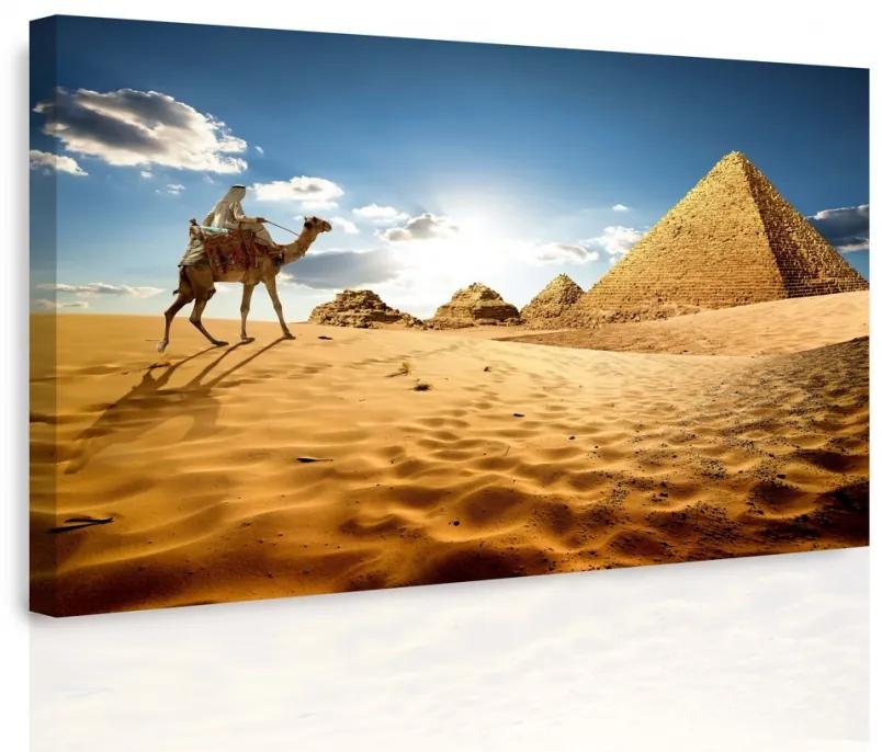 Obraz pyramidy v Egyptě Velikost (šířka x výška): 150x100 cm