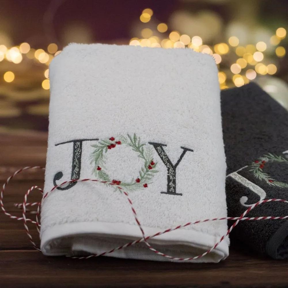 Bavlněný vánoční ručník bílý JOY Šírka: 50 cm | Dĺžka: 90 cm