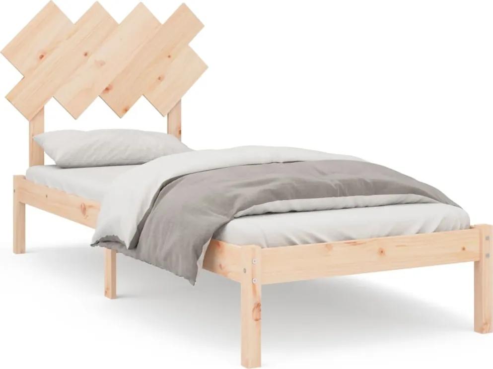 vidaXL Rám postele 90 x 190 cm Single masivní dřevo [3104833] Barva: Černá