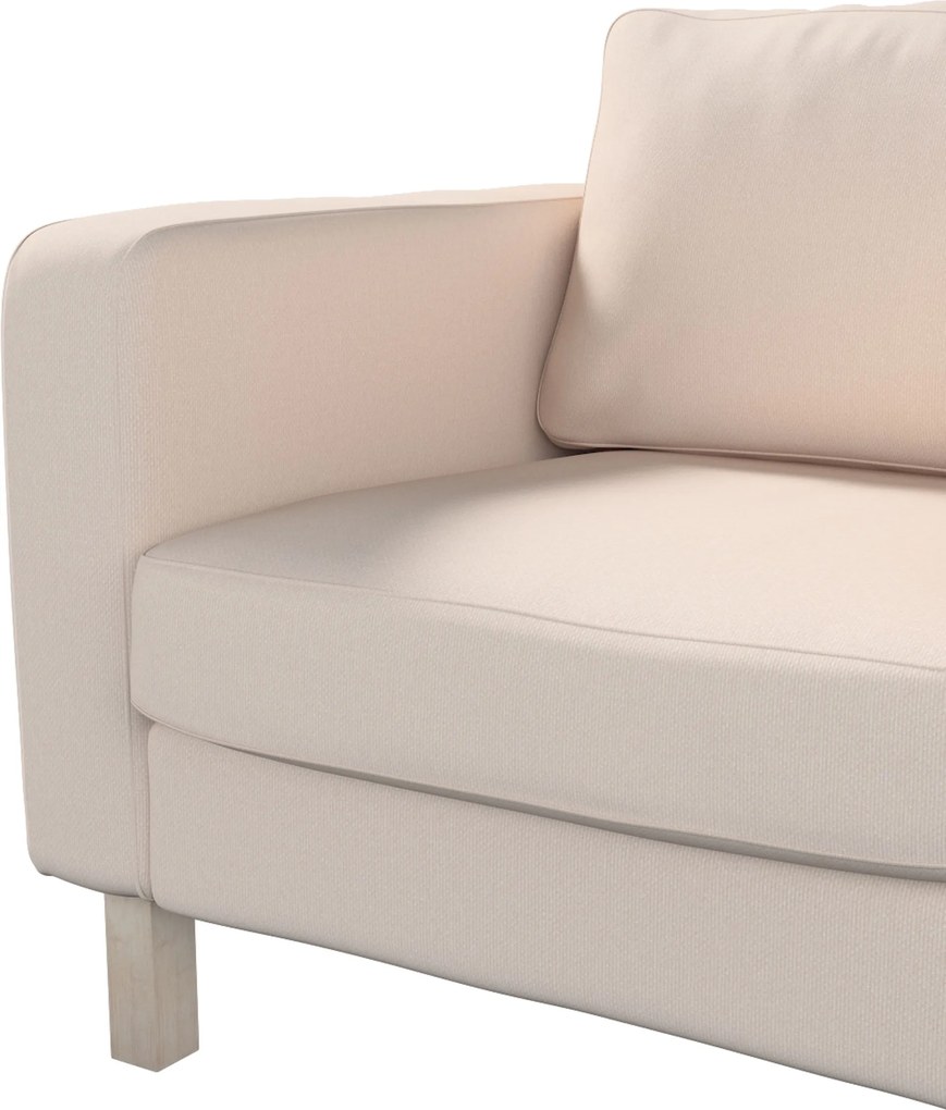Potah na křeslo IKEA Karlstad, krátký barva růžová látka pletený vzor
