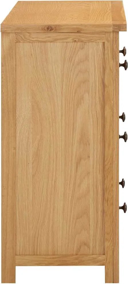 Komoda se zásuvkami 80 x 35 x 75 cm masivní dubové dřevo 289197