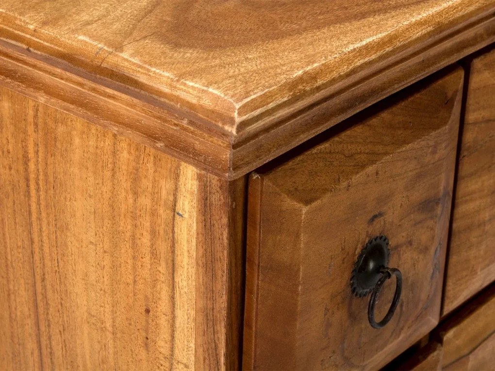 furniture-nabytek.cz - Masivní komoda Tahoma z akácie, lakovaná, přírodní – 58×25×82 cm
