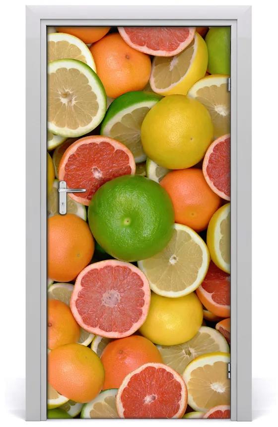 Fototapeta na dveře samolepící citrusové ovoce 85x205 cm