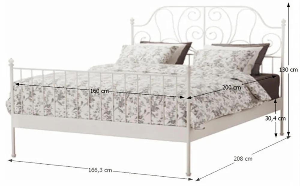 Manželská postel 160 cm Plue (s roštem). 794077