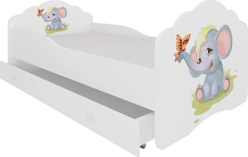 Postel s matrací a šuplíkem CASIMO ELEPHANT 140x70