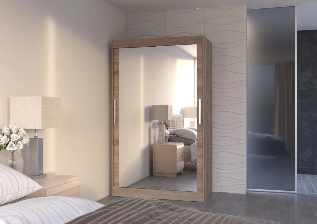 ADRK Furniture Skříň posuvná se zrcadlem TIBAGO 120 ADRK-SW-TIB-T-120