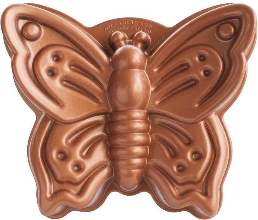 Forma na bábovku ve tvaru motýla v měděné barvě Nordic Ware Butterfly, 2,1 l