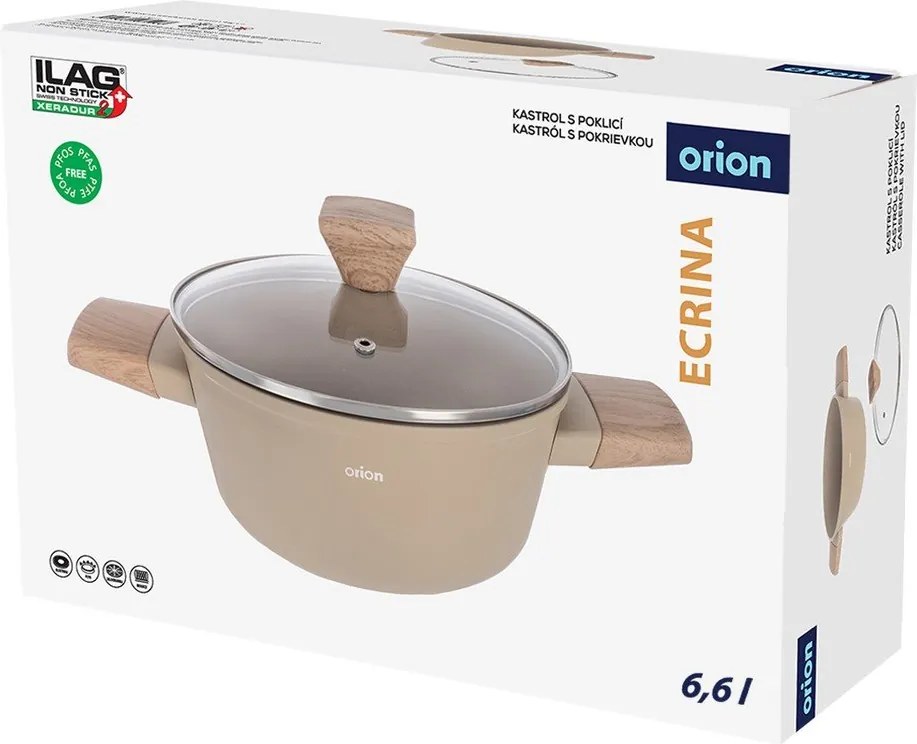 Kastrol s pokličkou/s keramickým povrchem 6,6 l Ecrina – Orion