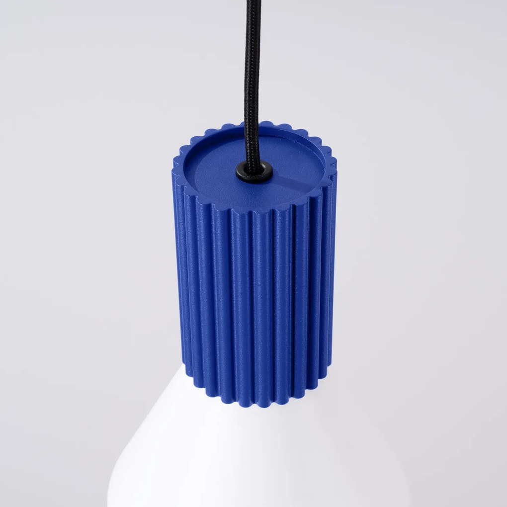 Sollux Lighting Závěsná lampa ESTRIA 1 bílá/ultramarínová