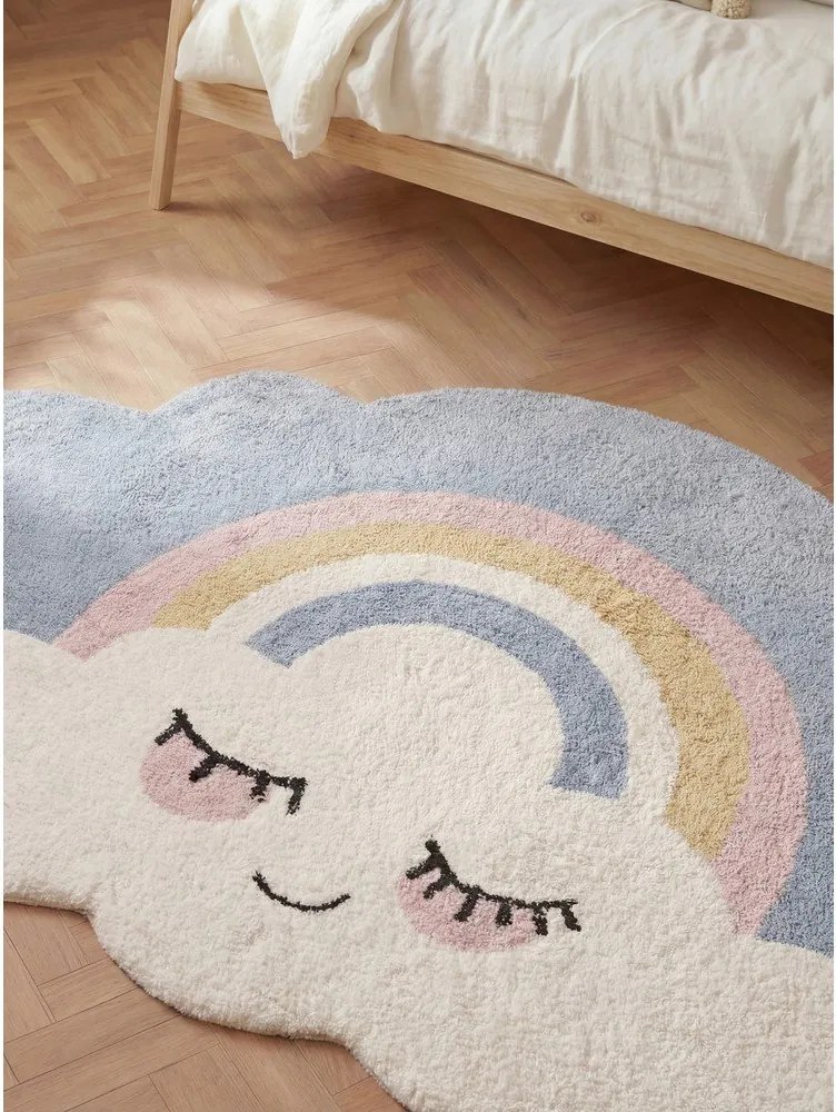 Krémový pratelný/ručně tkaný bavlněný dětský koberec 140x200 cm Snuggle Nappi – Hanse Home