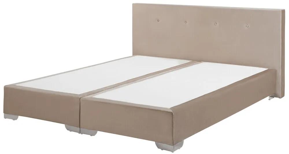 Kontinentální postel 180 cm CONSOLE (s roštem a matrací) (béžová). 1007224