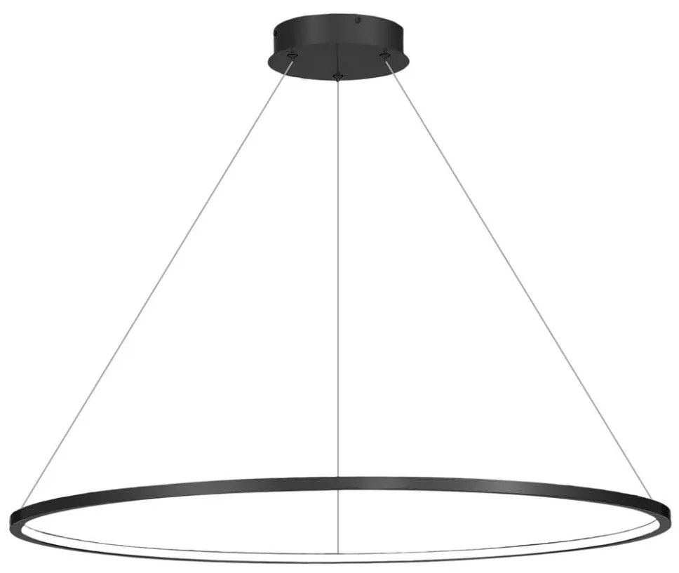 Milagro LED Lustr na lanku SATURNO LED/57W/230V pr. 100 cm IP44 antracit MI2161