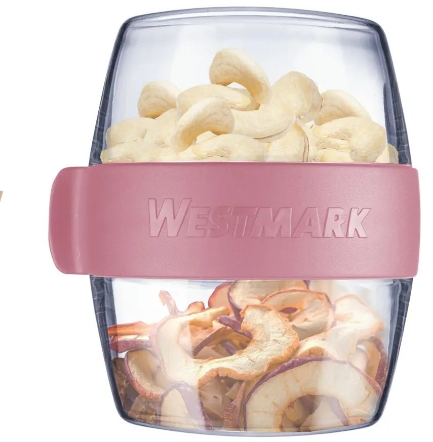 Westmark Dvoudílná dóza na svačinu MAXI, 700 ml, růžová, L