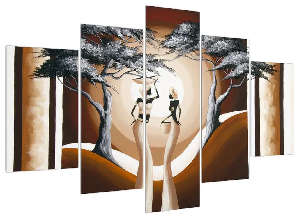Orientální obraz dvou žen a stromu  (150x105 cm)