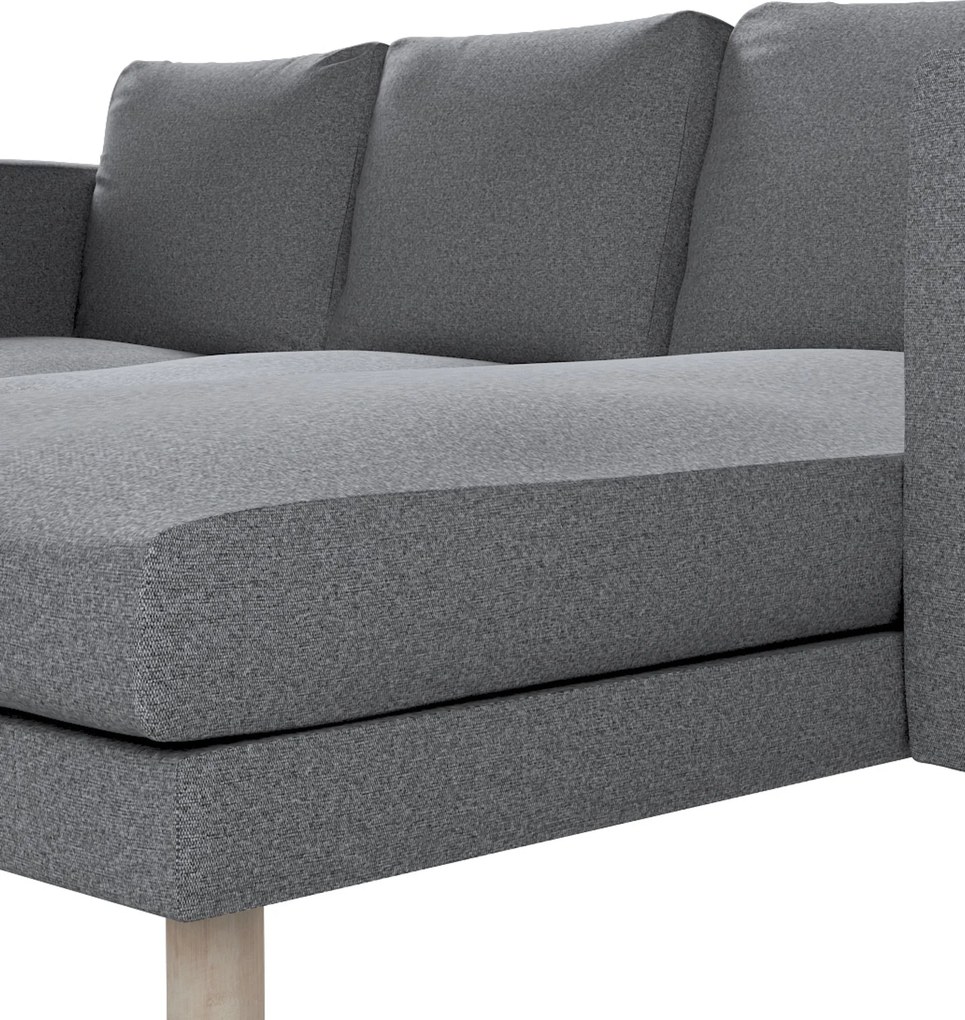 Potah na pohovku IKEA Norsborg 3-místná se šezlongem barva šedá látka pletený vzor