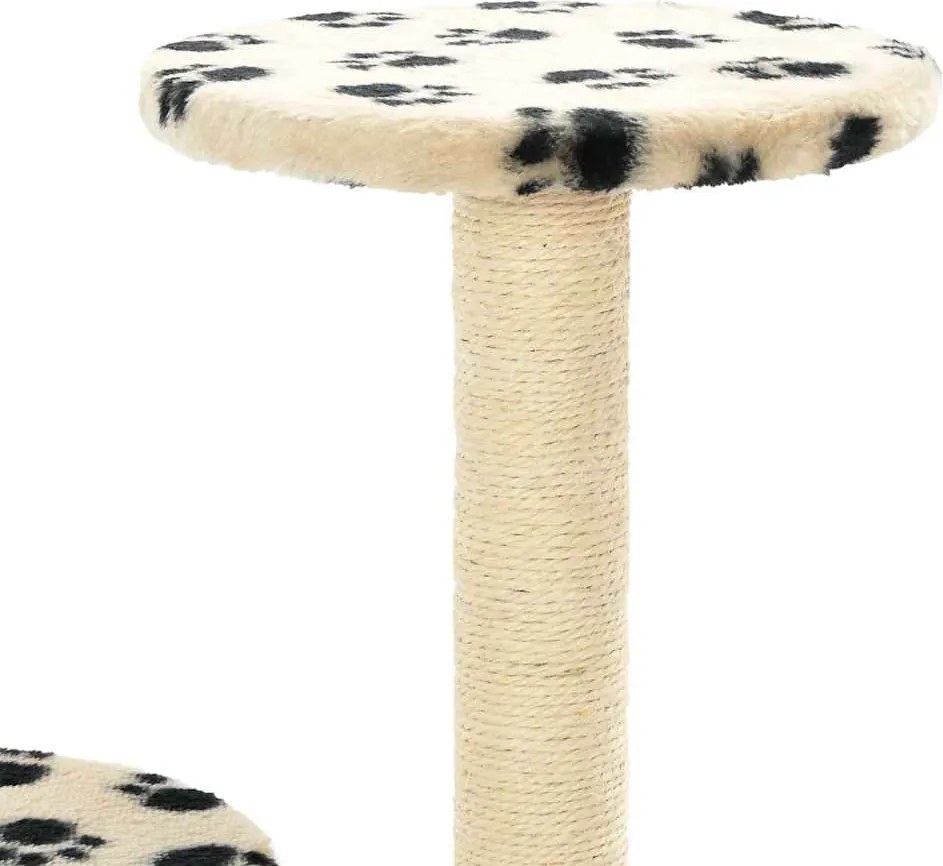 Škrabadlo pro kočky sisalové sloupky 60 cm béžový s potiskem 170520