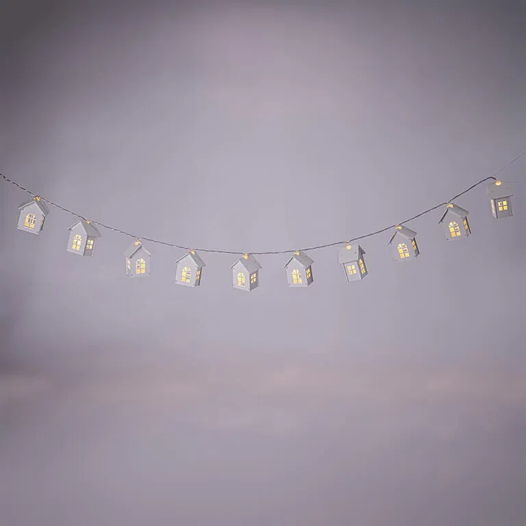 Světelný LED řetěz DOMKY 1,2 m
