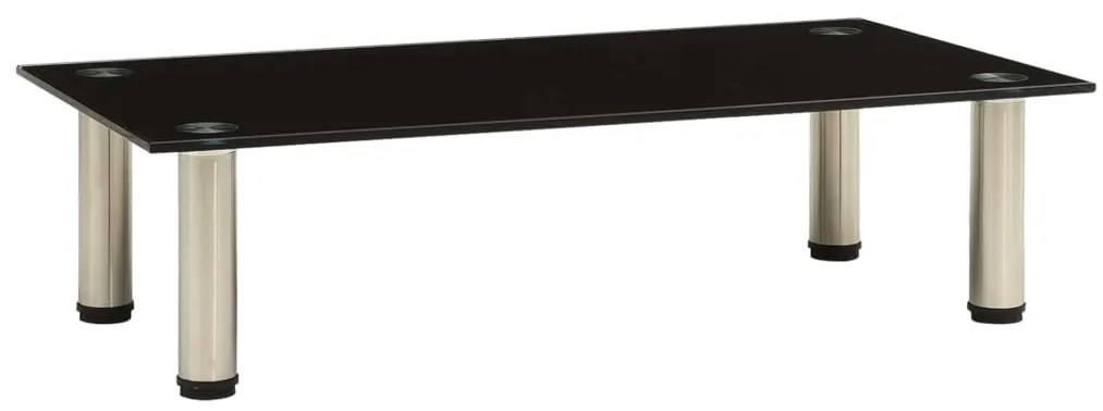 322761 TV Stand Black 60x35x17 cm Tempered Glass 322761