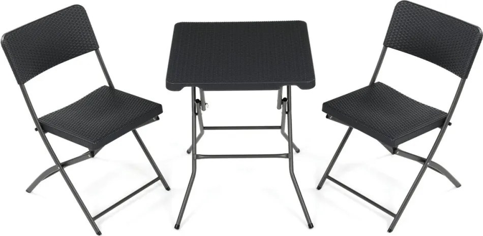 Zahradní set 1+2 AZS-L2161 GREY, plast, šedá