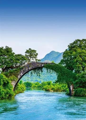 Fototapety, rozměr 184 cm x 254 cm, most přes řeku v Číně, W+G 5031-2P-1