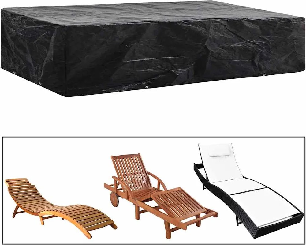 Plachty na opalovací lehátko 2 ks s 8 očky 218 x 77 x 55 cm 279133