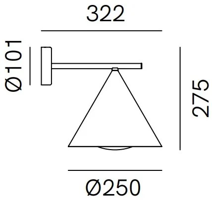 Il Fanale Cone, venkovní nástěnné svítidlo antická mosaz/bílé sklo, 1xE27 max 15W, prům. 25cm, výška 27,5cm, IP55