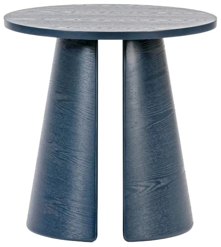 OnaDnes -20% Modrý jasanový kulatý odkládací stolek Teulat Cep 50 cm