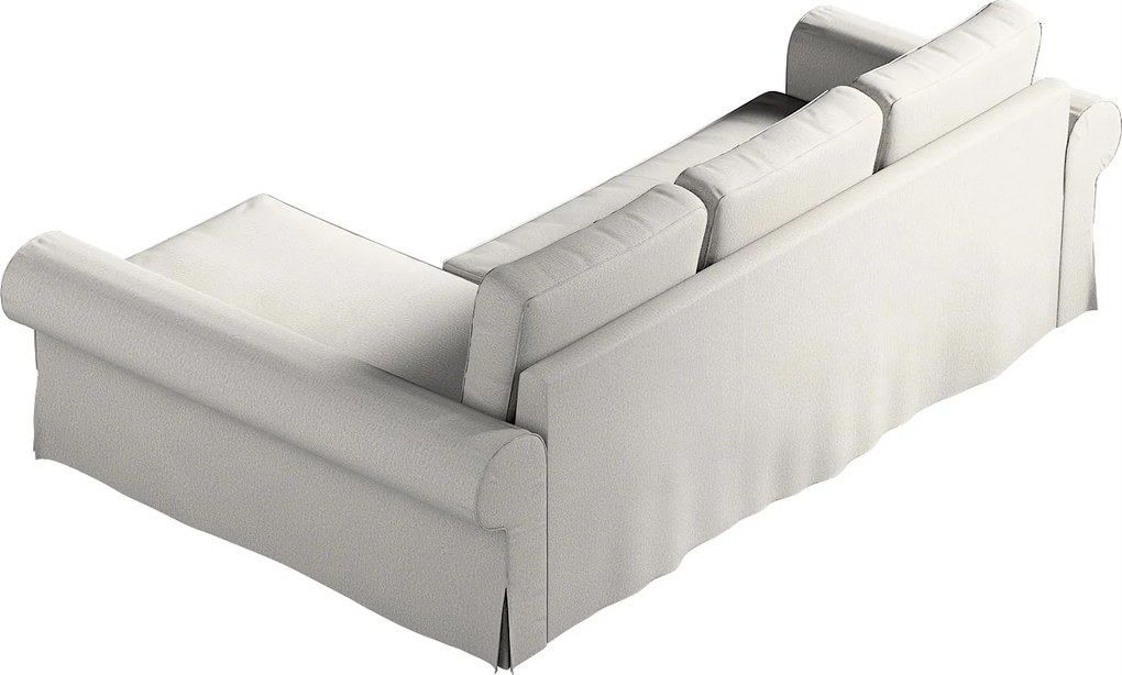 Potah na pohovku IKEA Backabro rozkládací se šezlongem barva šedá látka pletený vzor