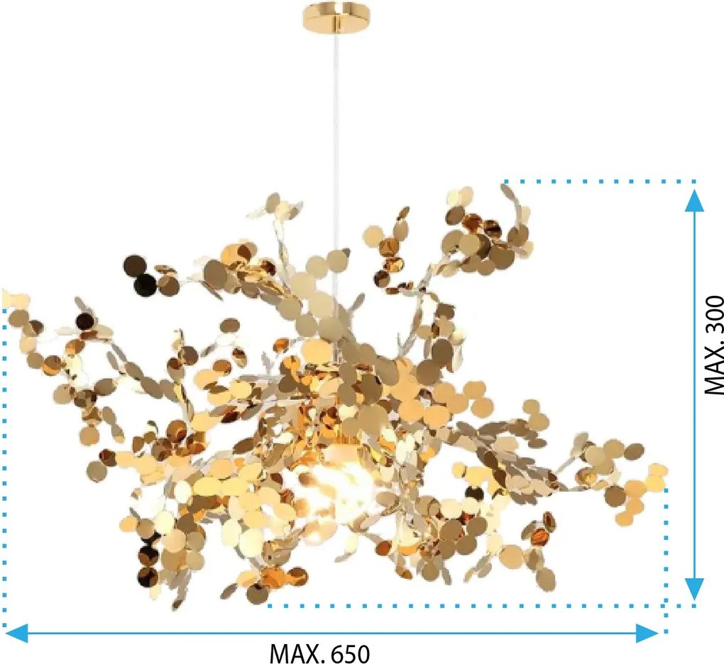 Toolight, stropní svítidlo 3xG9 Spider APP546-1CP, zlatá, OSW-08596