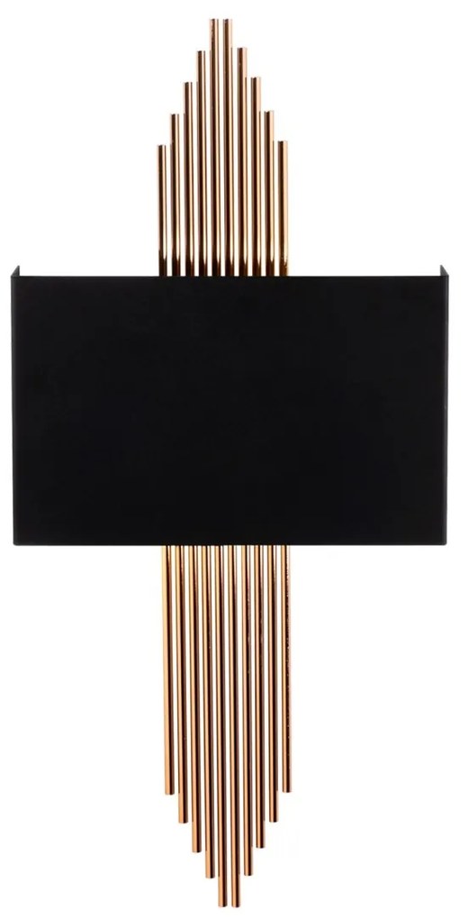 Nástěnná lampa Miko II černá/měděná
