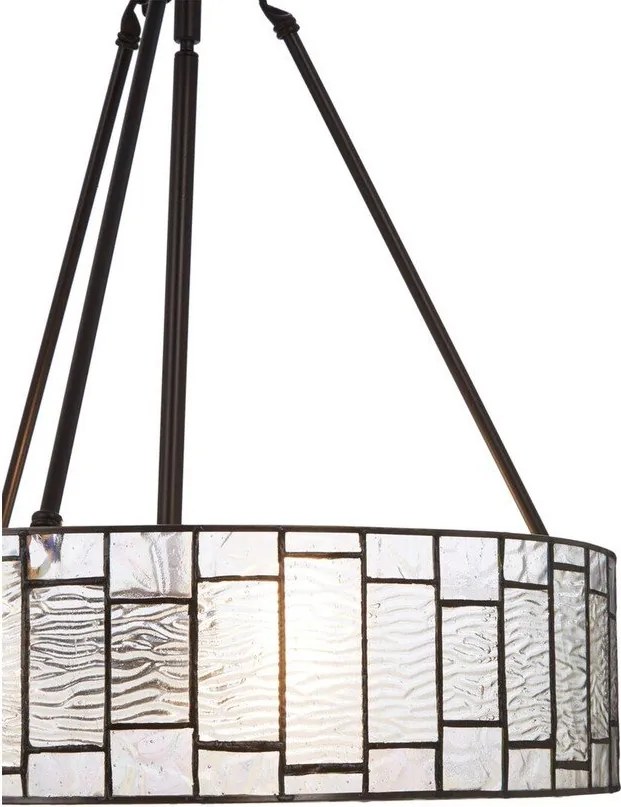 Kovové závěsné svítidlo se skleněným stínidlem ø 46 cm Waldorf – Premier Housewares