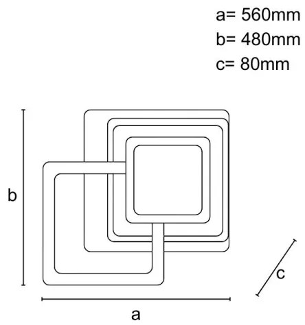 LED Stmívatelné stropní svítidlo LED/105W/230V 3000-6500K + dálkové ovládání