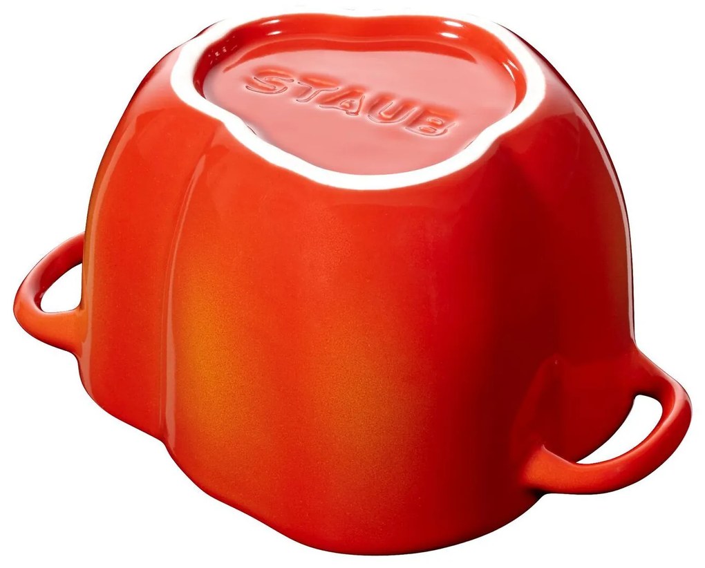 Staub Cocotte keramická zapékací miska ve tvaru papriky 12 cm/0,47 l, oranžovo-červená, 40500-325