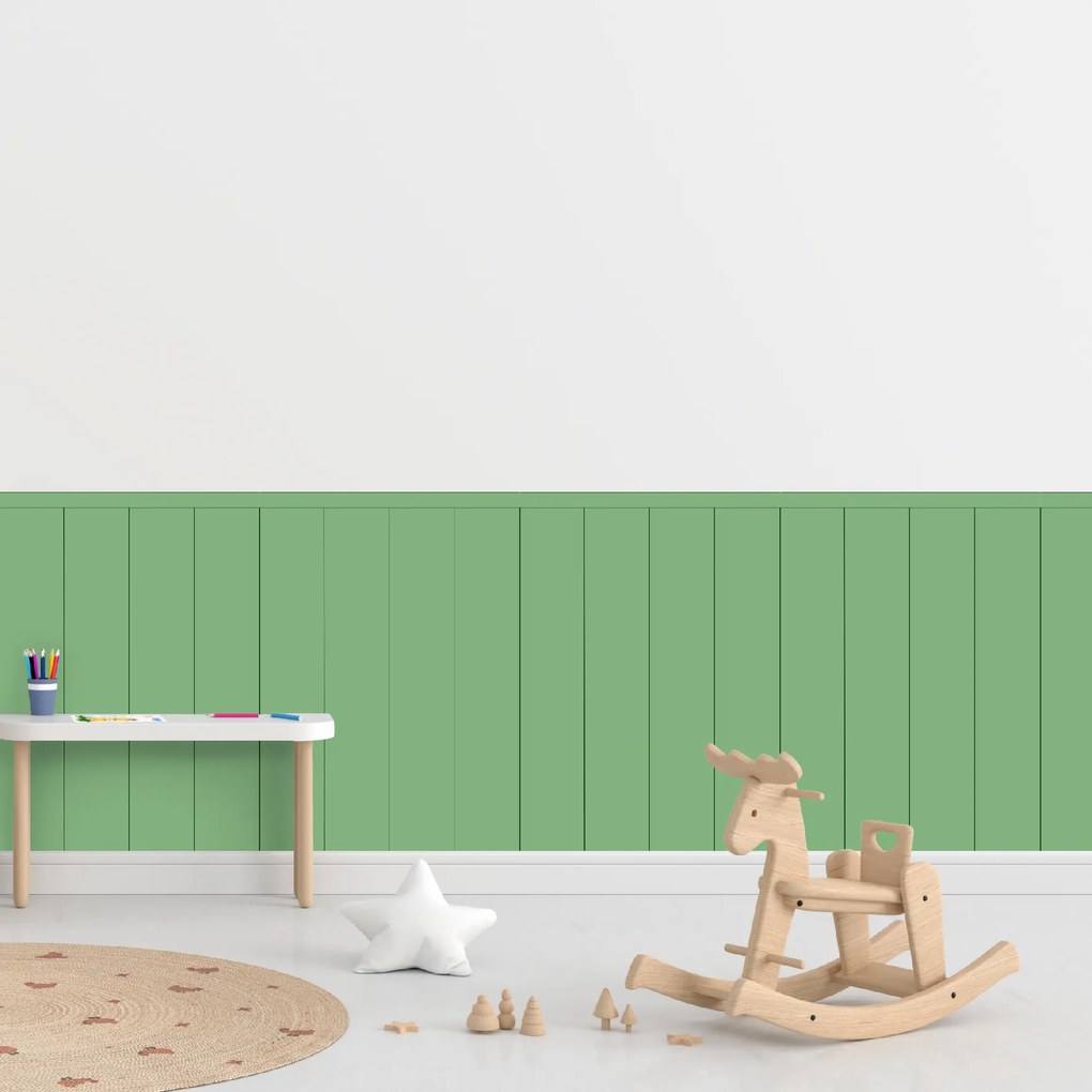 PIPPER. Textilní samolepící tapeta - Obdélník - Lahvově zelená barva Barva: Bledá, Velikost: 80cm