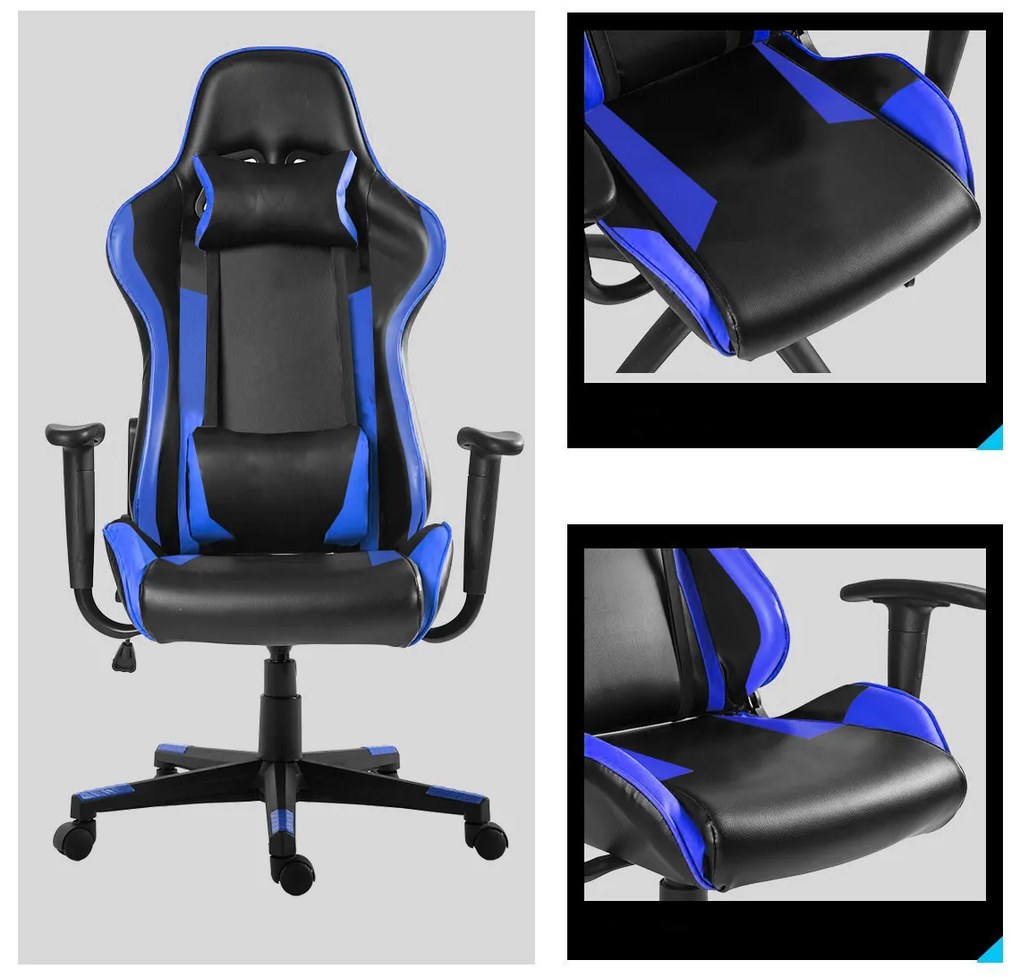 Herní židle ve více barvách - pro-modrá