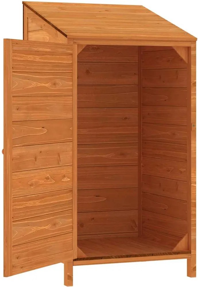 Zahradní kůlna hnědá 55 x 52 x 112 cm masivní jedlové dřevo 152181