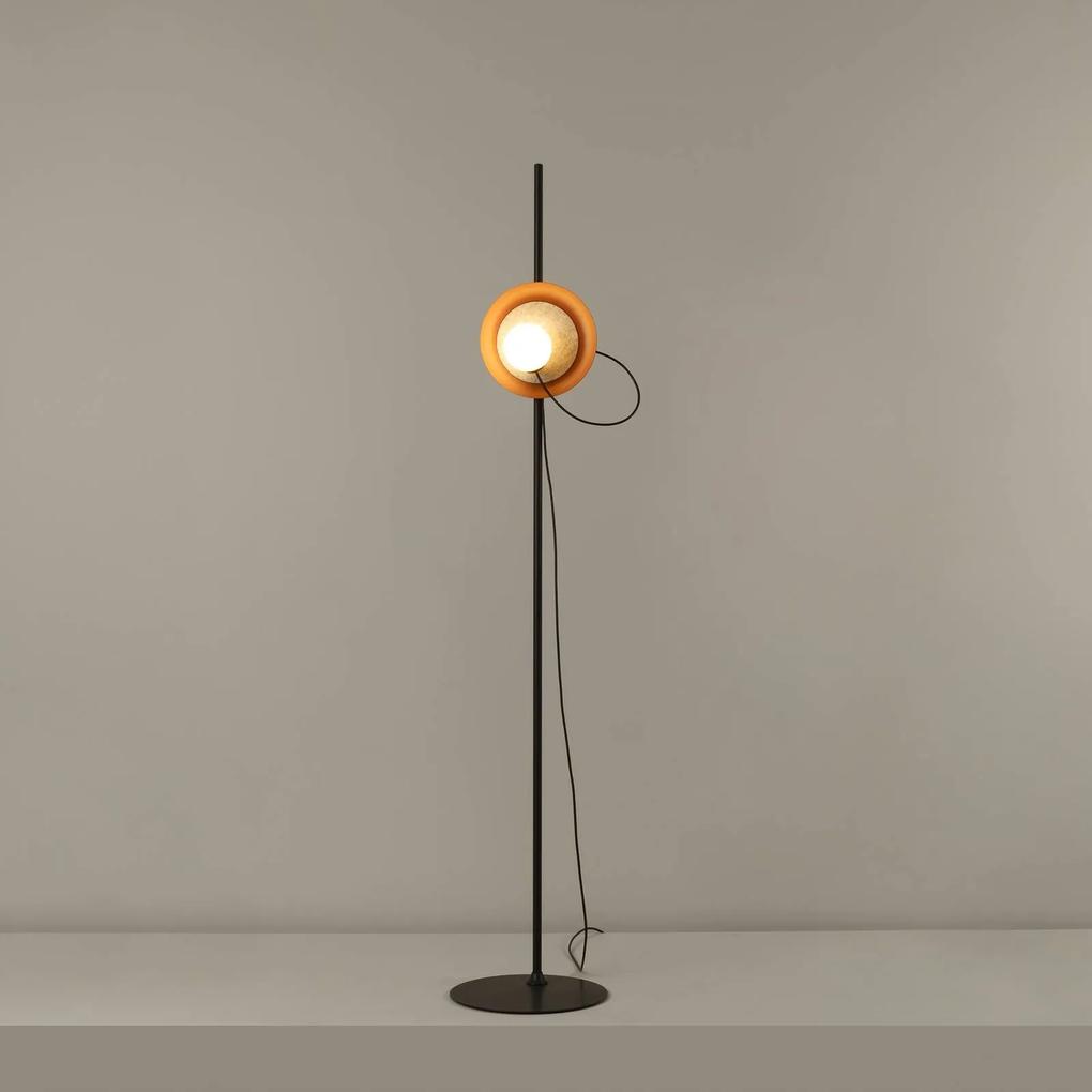 Milan Drátěná stojací lampa Ø 24 cm antracitová