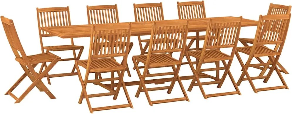 11dílný zahradní jídelní set 280x90x75cm masivní akáciové dřevo 3086992