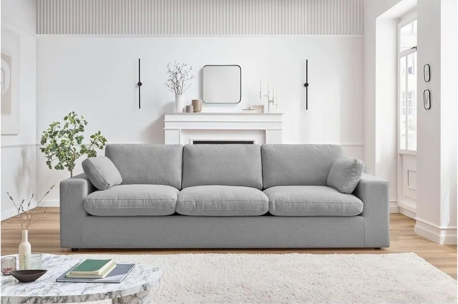 Světle šedá pohovka 250 cm Belair – Bobochic Paris