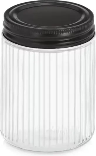 Zeller Present Sklenice na svačinu, dóza na jídlo, víko na závit RIBBED, 300 ml