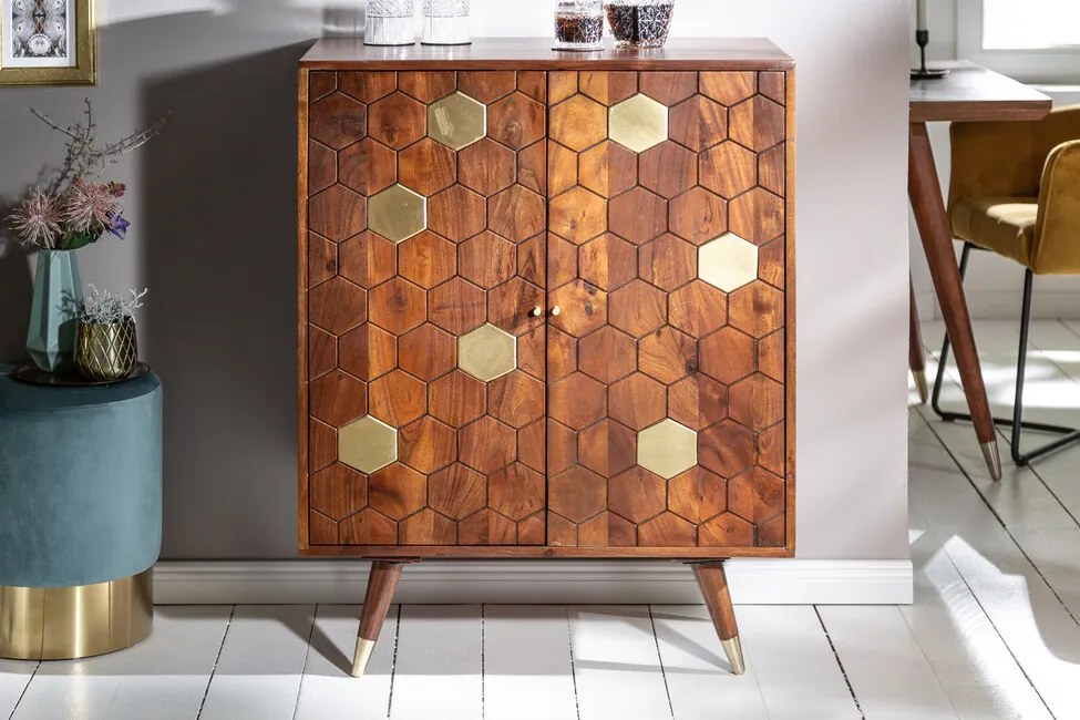Luxusní barová skříňka Mystic Living Akácie 75cm
