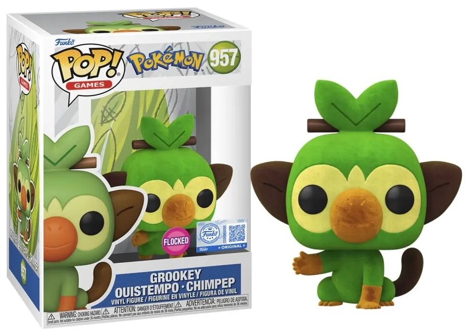 Funko pop! pokémon - grookey special edition (flocked)