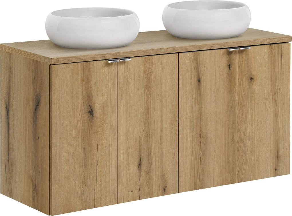 Comad Koupelnová skříňka s deskovými umyvadly set Nova Oak 120 dub coast evoke