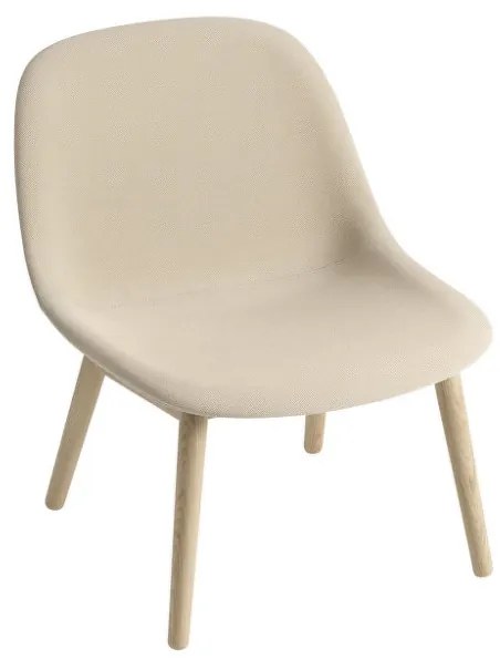 Muuto Křeslo Fiber Lounge Chair s dřevěnou podnoží, oak/Steelcut Trio 236
